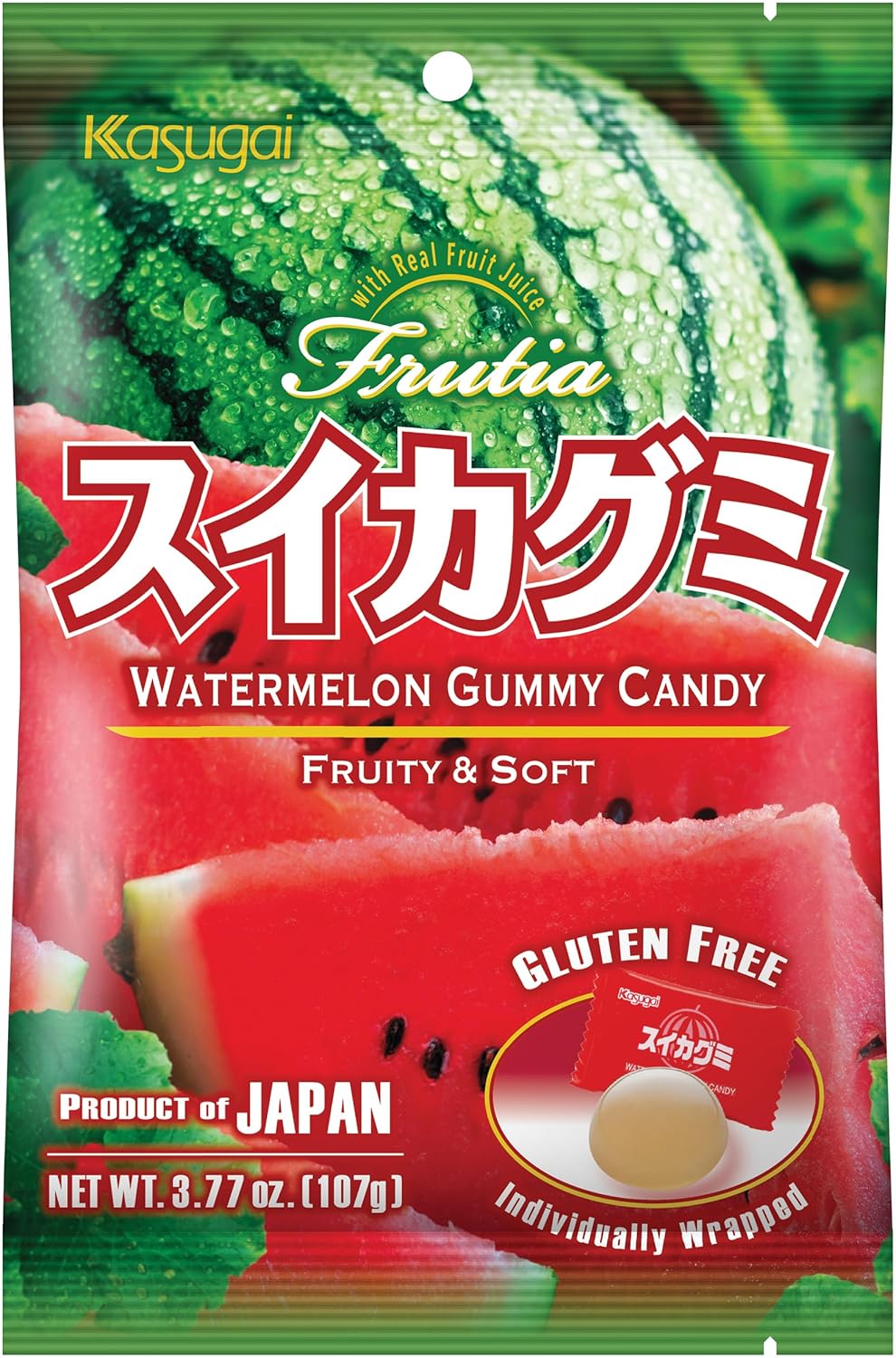 Wholesale Japanese Gummy Candy from Kasugai - Watermelon - 107g ...