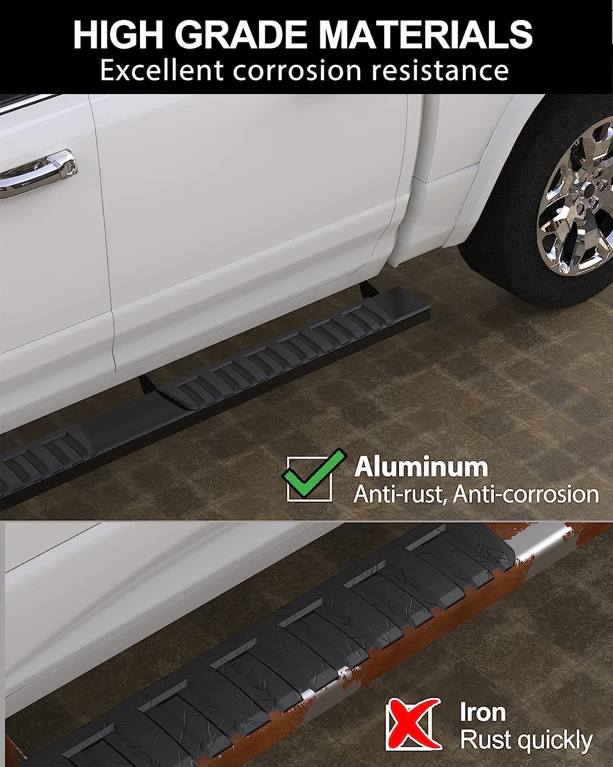 Wholesale Running Boards 6.3 Inches Compatible with 2007-2018 Chevy ...