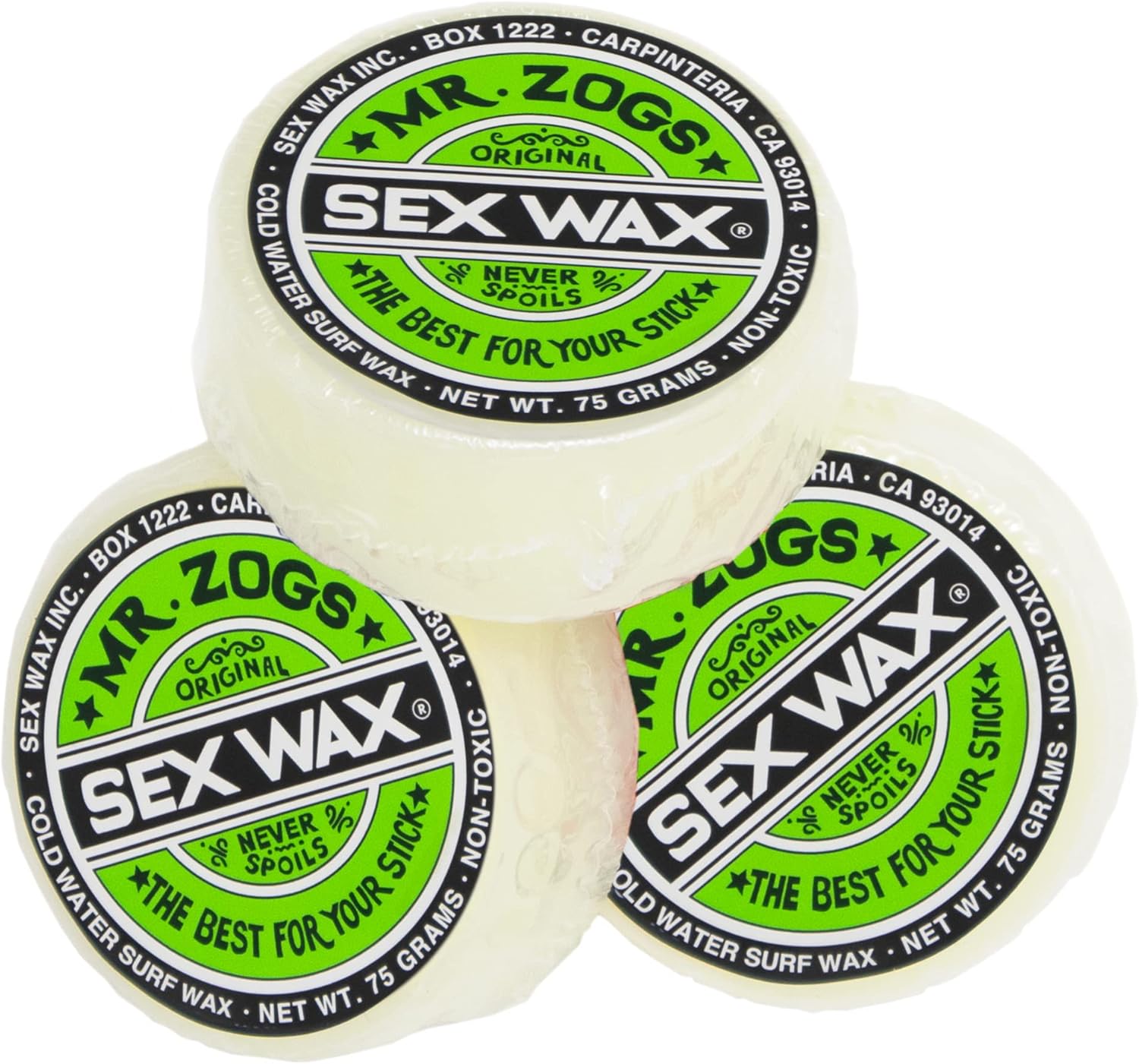 Wholesale Sex Wax Surfboard Wax & Go Surf Sticker 3 Pack, Coconut Scent ...