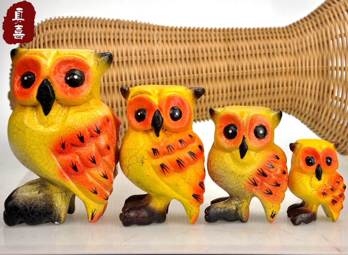 Wholesale Southeast Asian style Thai wooden owl decorations, wood ...