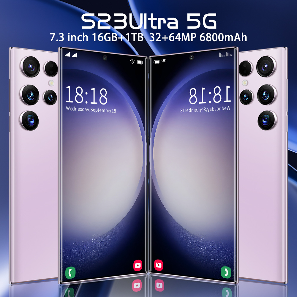 Wholesale 2023 New S23Ultra 5G Cross border Smartphone 7.3 inch Ultra ...