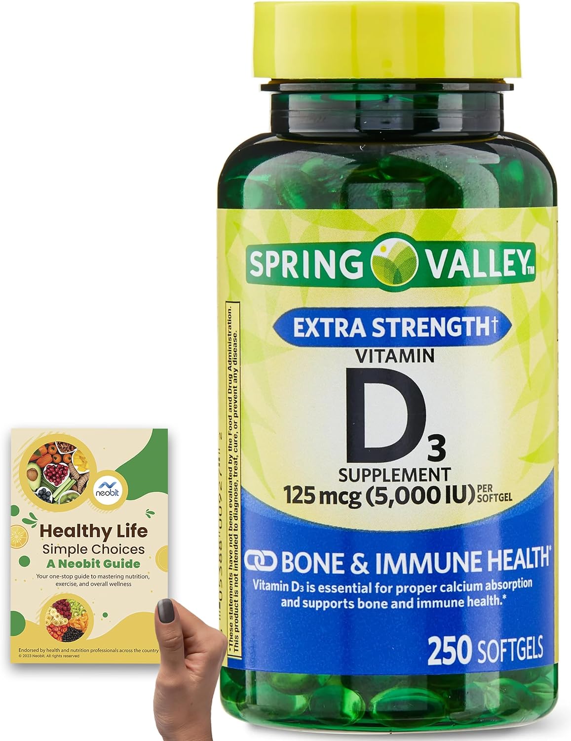 Wholesale Spring Valley Vitamin D3 Softgels, 125 mcg, 5,000 IU, 250 ...