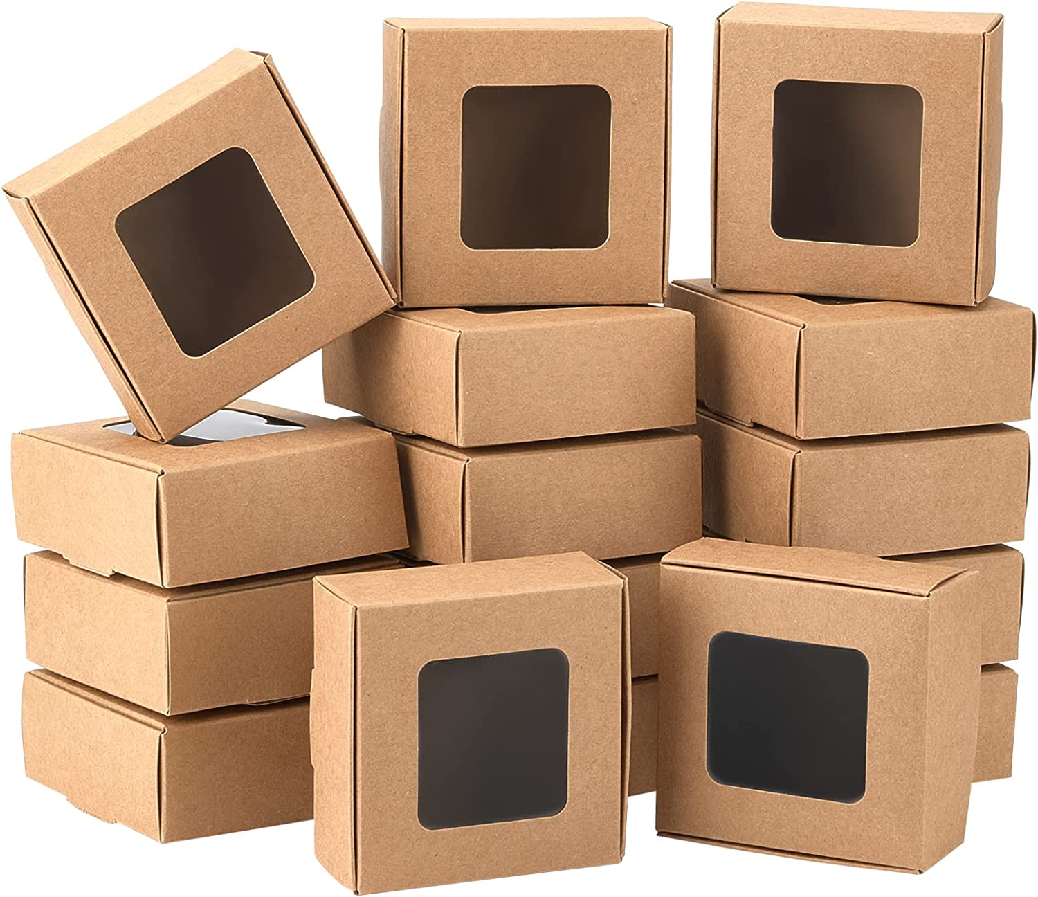 Wholesale BENECREAT 28 Packs 3.4x3.4x1.4Inches Kraft Paper Box with ...