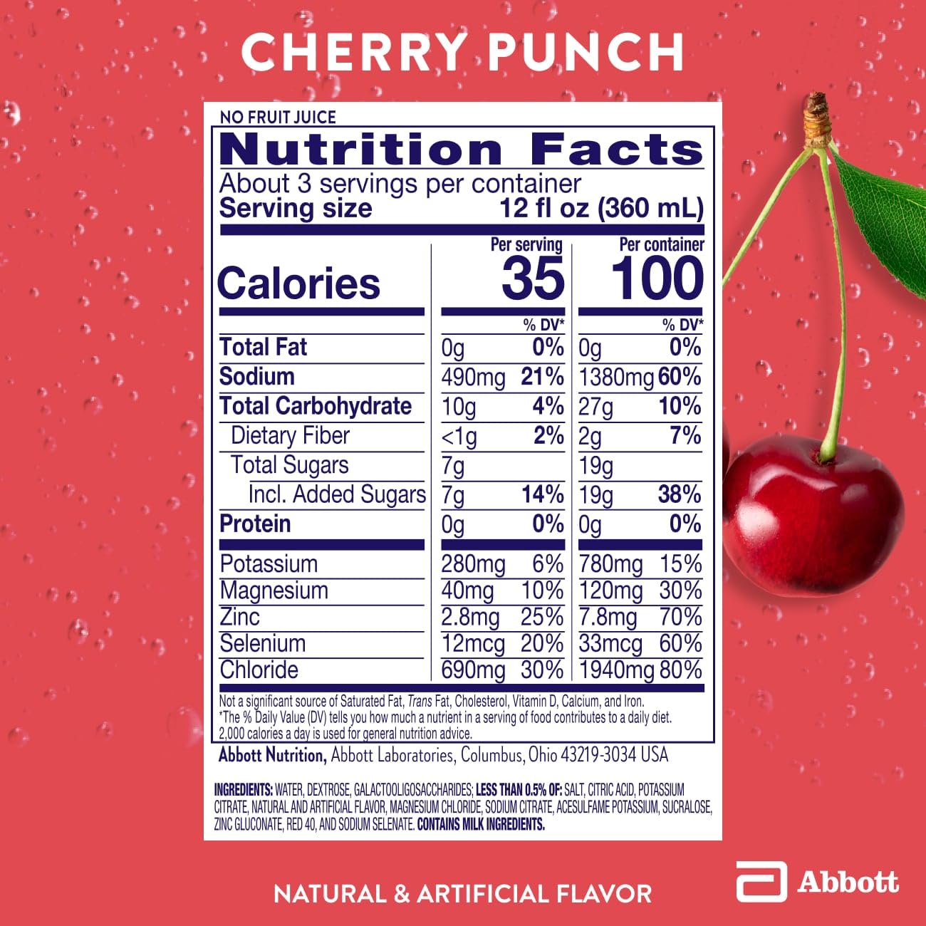 Wholesale Pedialyte with Immune Support Electrolyte Solution, Cherry ...