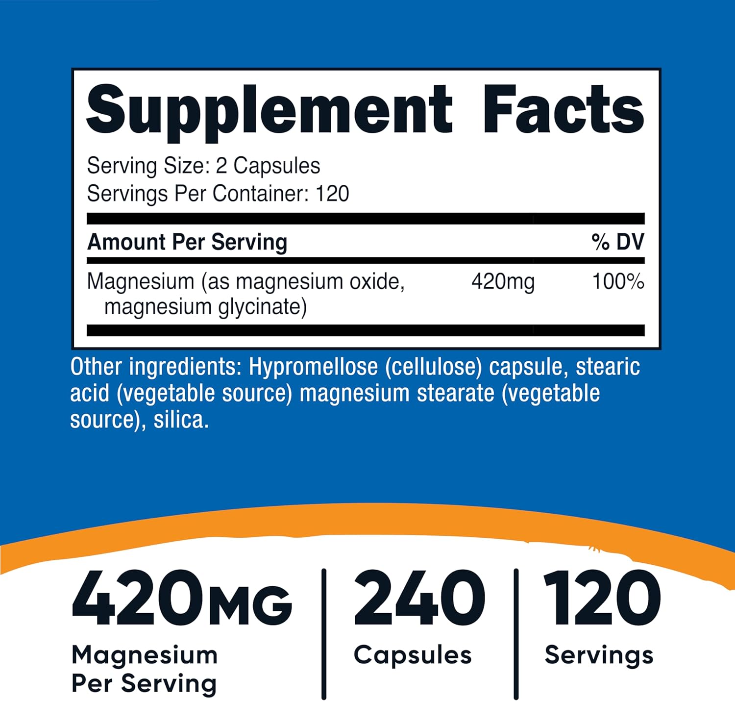 Wholesale Nutricost Magnesium+ Extra Strength 420mg, 240 Capsules - 120 ...