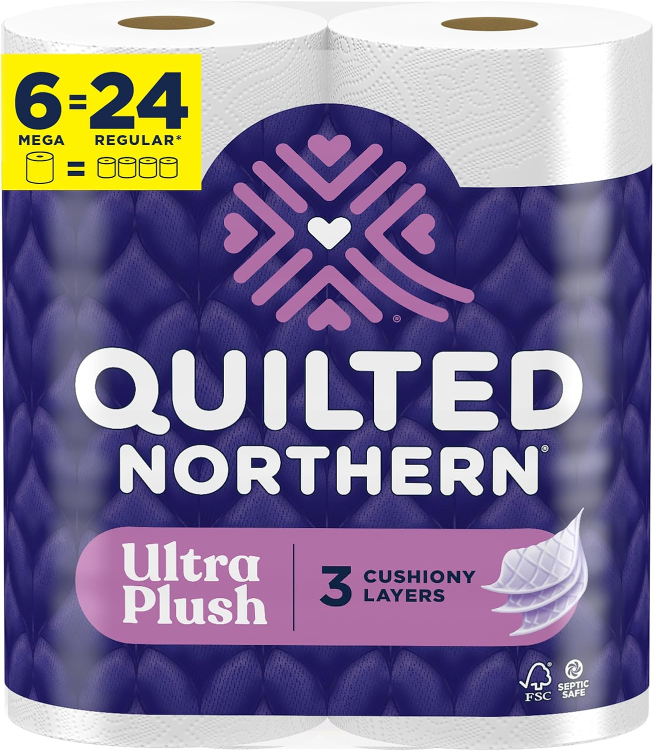 Wholesale Quilted Northern Ultra Plush Toilet Paper, 6 Mega Rolls = 24 ...