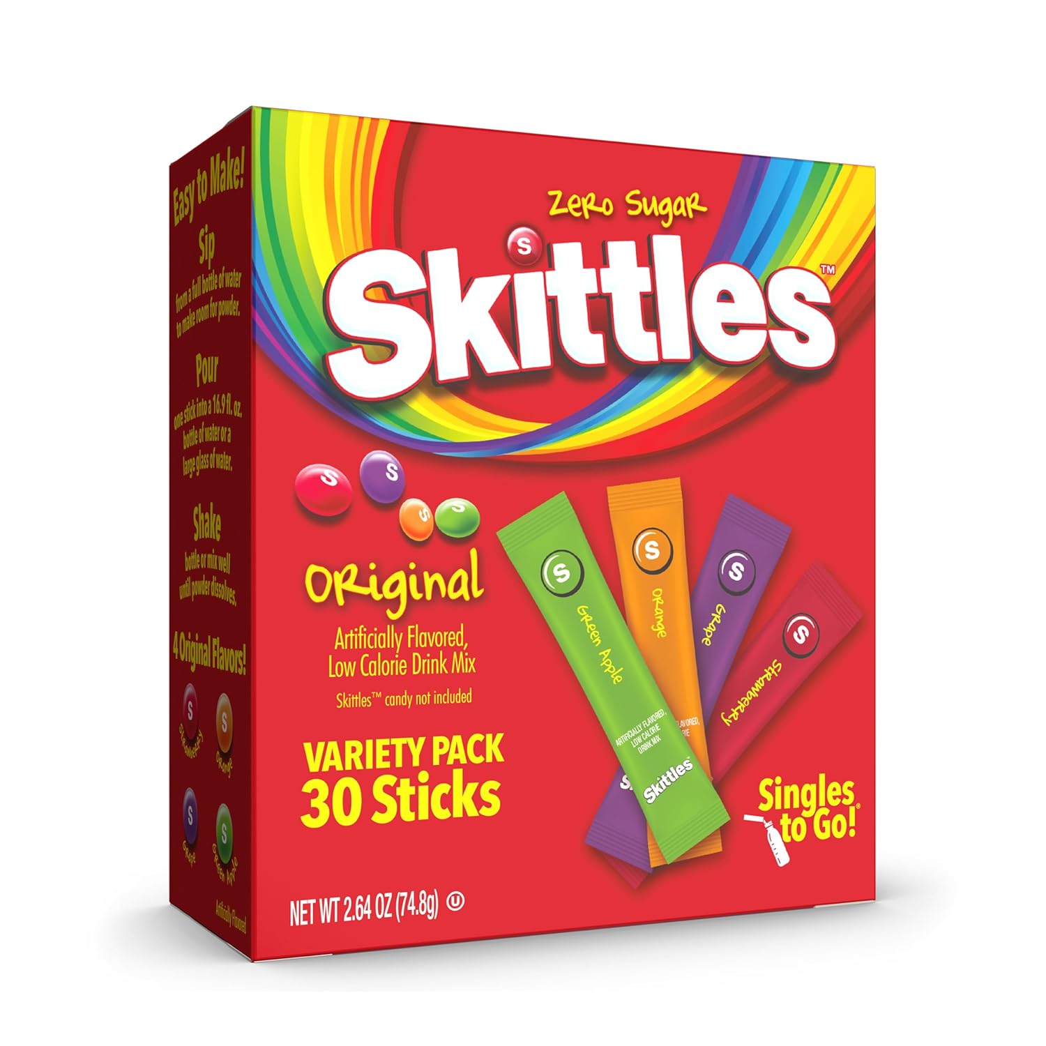 Wholesale Skittles Singles To Go Variety Pack, Powdered Drink Mix, Zero ...