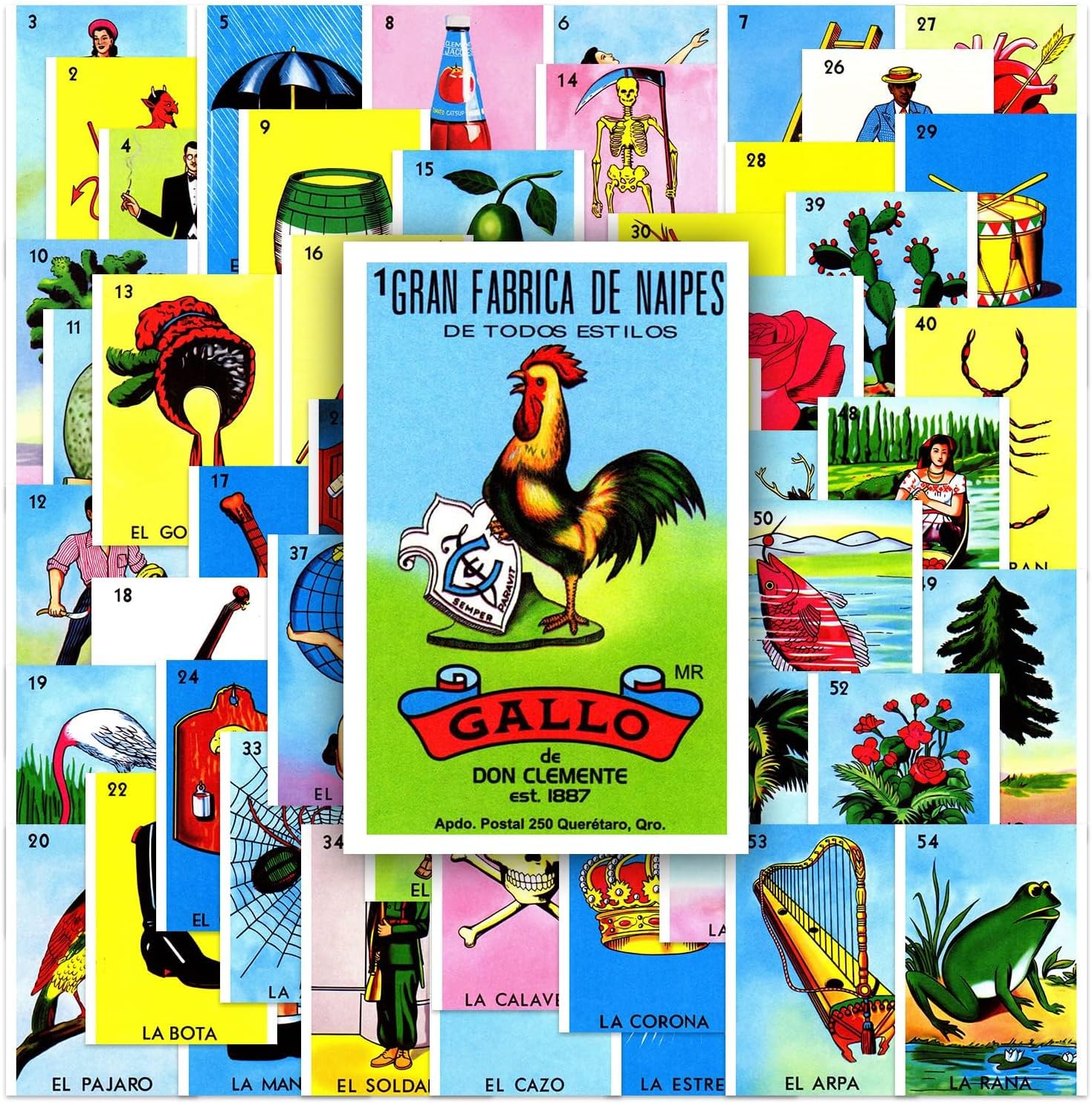 Loteria Mexicana Tradicional Mini Don Clemente 20 Jugadores 160 ...