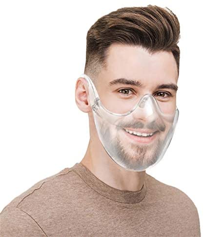 Wholesale 1/2/3/4/8PCs Face Fully Transparent Shield, Visible&Reusable ...