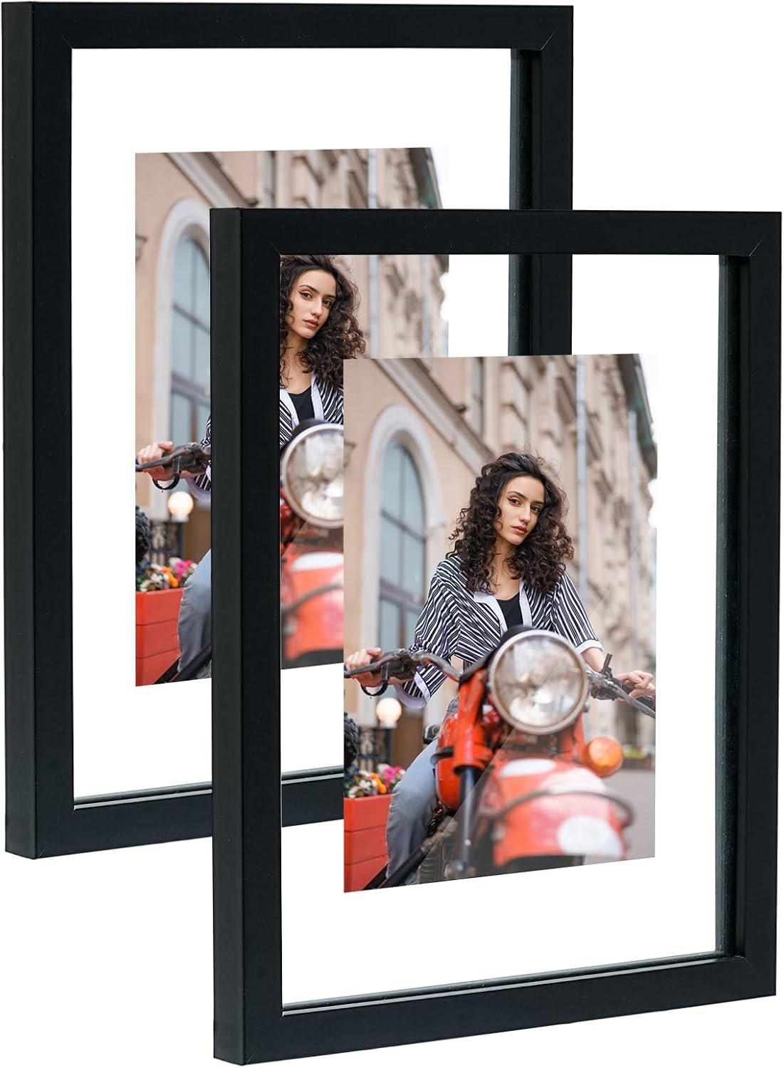 Double Sided Poster Frames EGOFINE 2 Pack 7x5 Rotating Floating