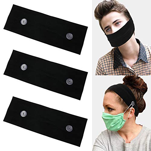 Wholesale Button Headbands For Women Men Mask Holder Head Band for ...