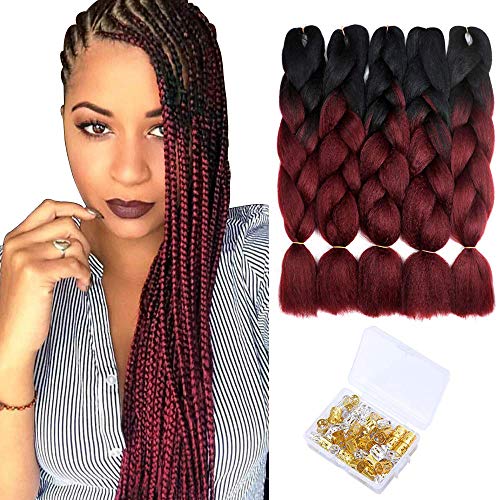 Wholesale Ombre Braiding Hair Extension Kanekalon Synthetic Hair