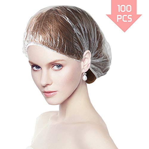 Wholesale 100pcs Disposable Shower Caps Elastic Waterproof Clear Shower