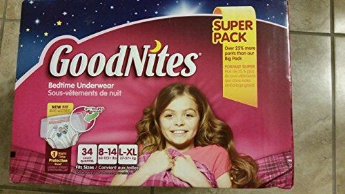 Wholesale GoodNites Girl's Bedtime Underwear Large/Extra Large 34 ct ...