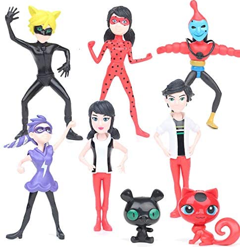 Wholesale Kinda Inc 8 pcs Ladybug Action Figure - Ladybug and cat Noir ...