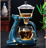 Wholesale Chinese Kung Fu Glass Tea Pot Semi-Automatic Lazy Tea Set ...